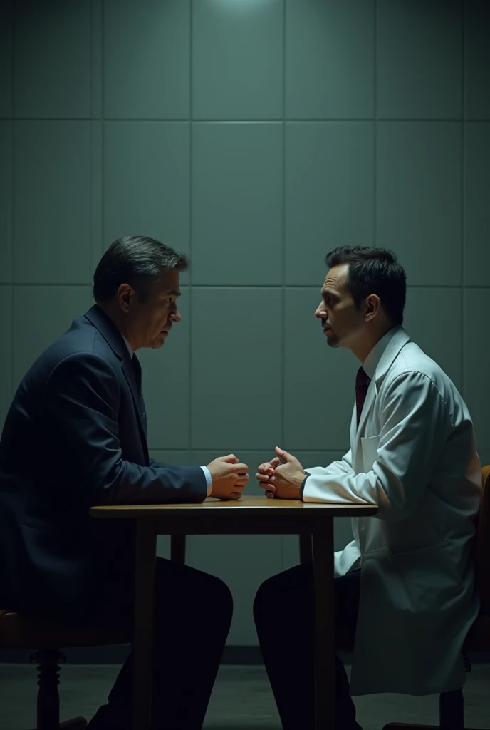 Police interogating a doctor - SeaArt AI