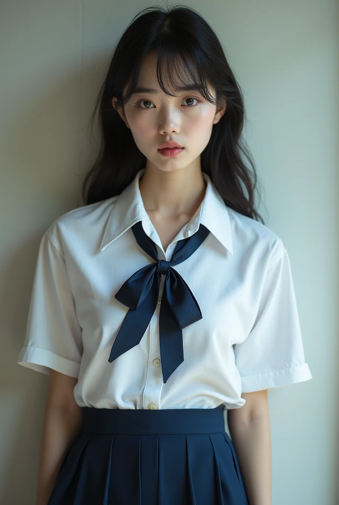 22-year-old Japanese model in school uniform - SeaArt AI