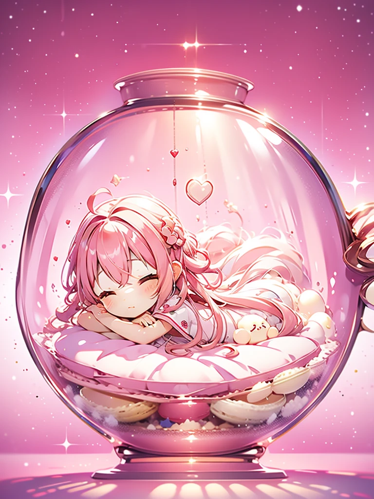 Chibi、 fluffy loungewear、 happy、Heartwarming、Relaxed、 macaron cushion ...