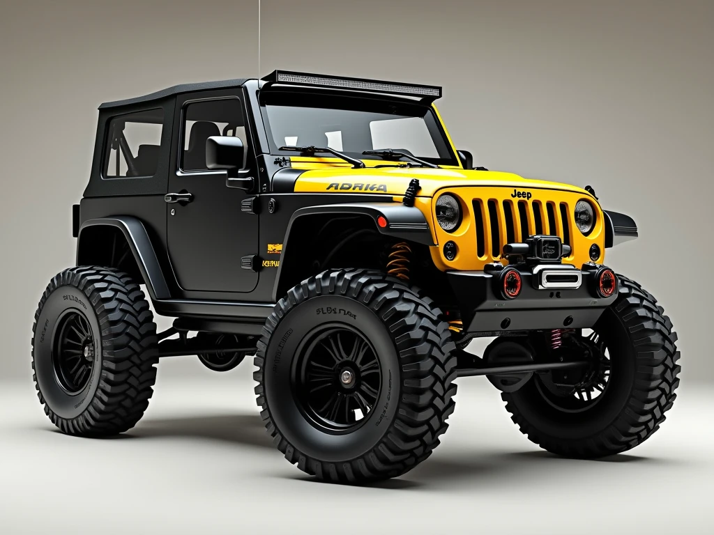 Request a picture axial scx10iii jeep July two-tone black yellow black ...