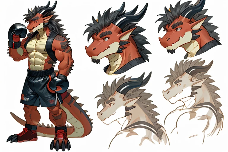 Good anatomy, detailed, no text, reference sheet, sketch, ((Muscular ...