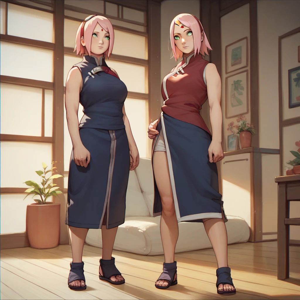 Sakura Haruno (NARUTO), A girl with a short light pink hairstyle ...