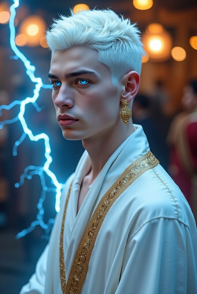 A (((pale bleach white skinned young man))) (((slender))). He is ...