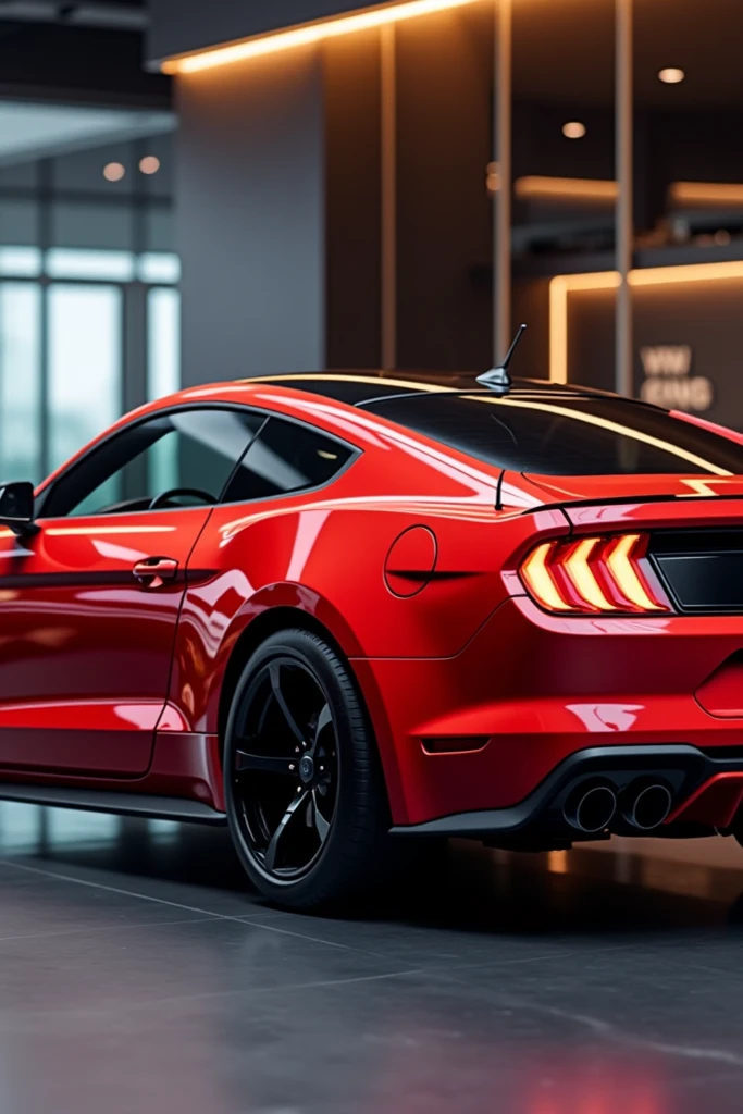 A Sleek And Full HD Realistic 2025 (ford mustang) A red Shiny Exterior ...