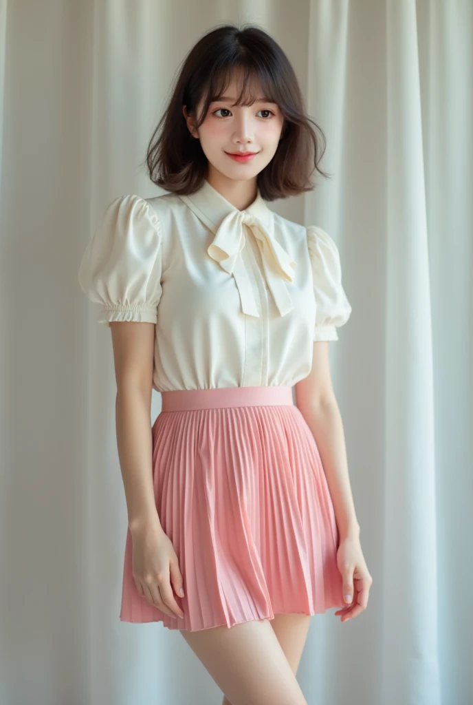 Prompt: "1 girl, full-body shot, portrait photography, studio setting ...