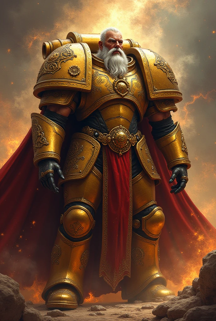 Emperor of Warhammer 40k wishing a happy new year - SeaArt AI