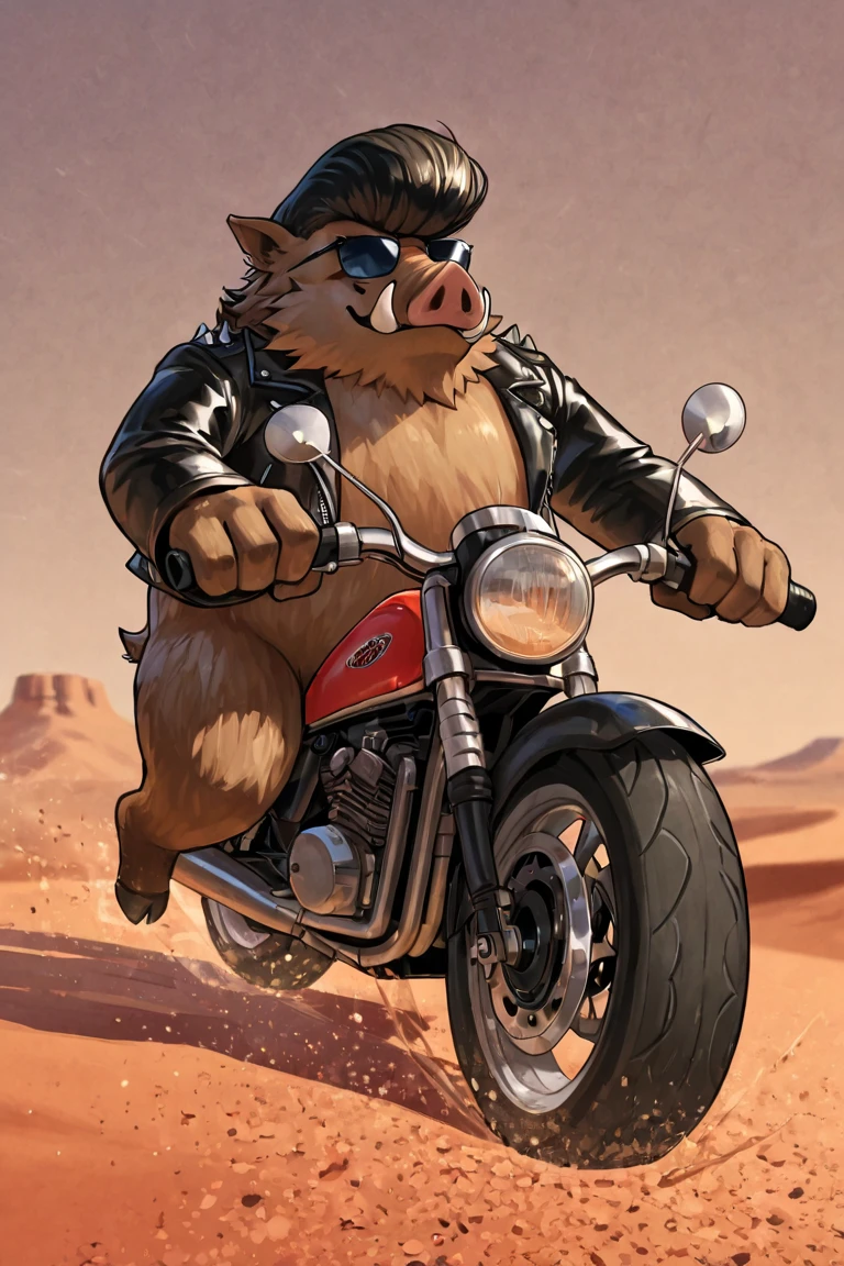 Humanoid boar creature,has long tusks, has comically long japanese ...