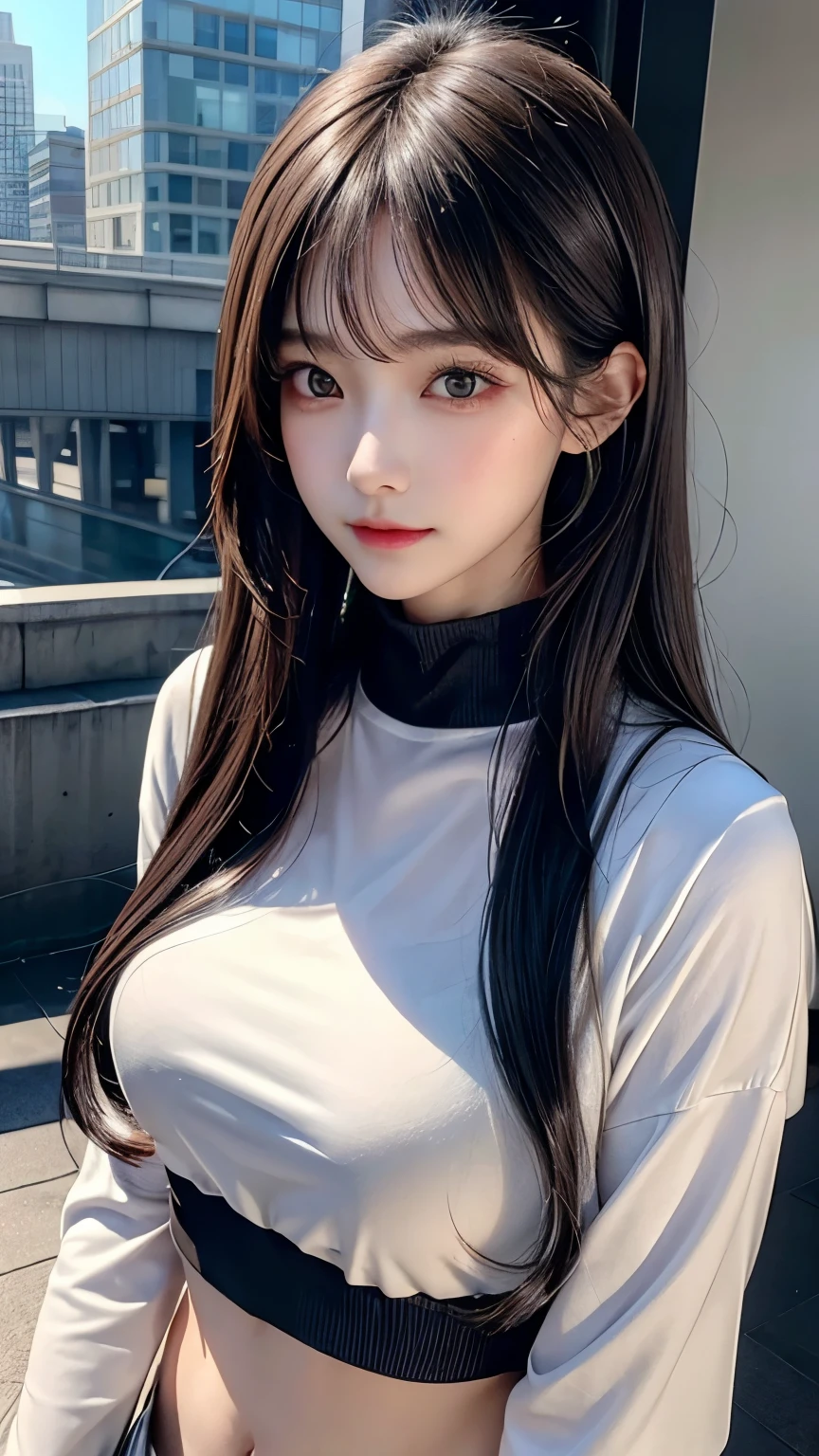 A close up of a woman with long hair wearing a white shirt - SeaArt AI