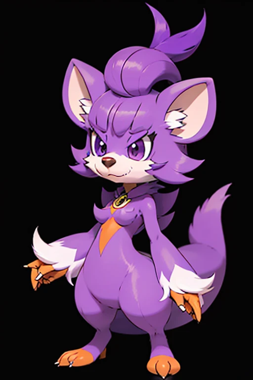 Female furry teenager purple weasel pokemonai-fan-v style - SeaArt AI