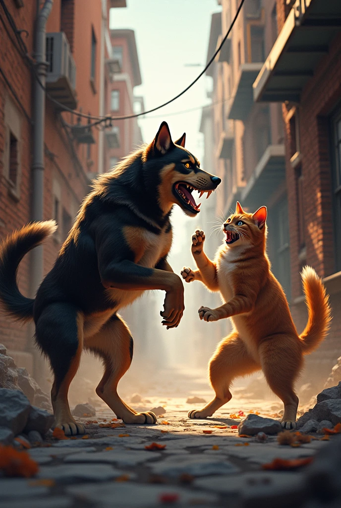 Dog vs cat - SeaArt AI