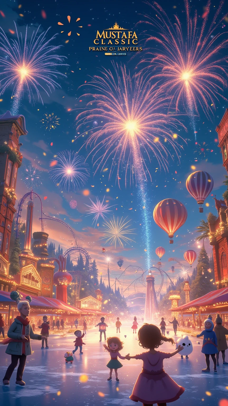 Realistic high details UHD 16K, Enchanting fireworks burst in the night ...