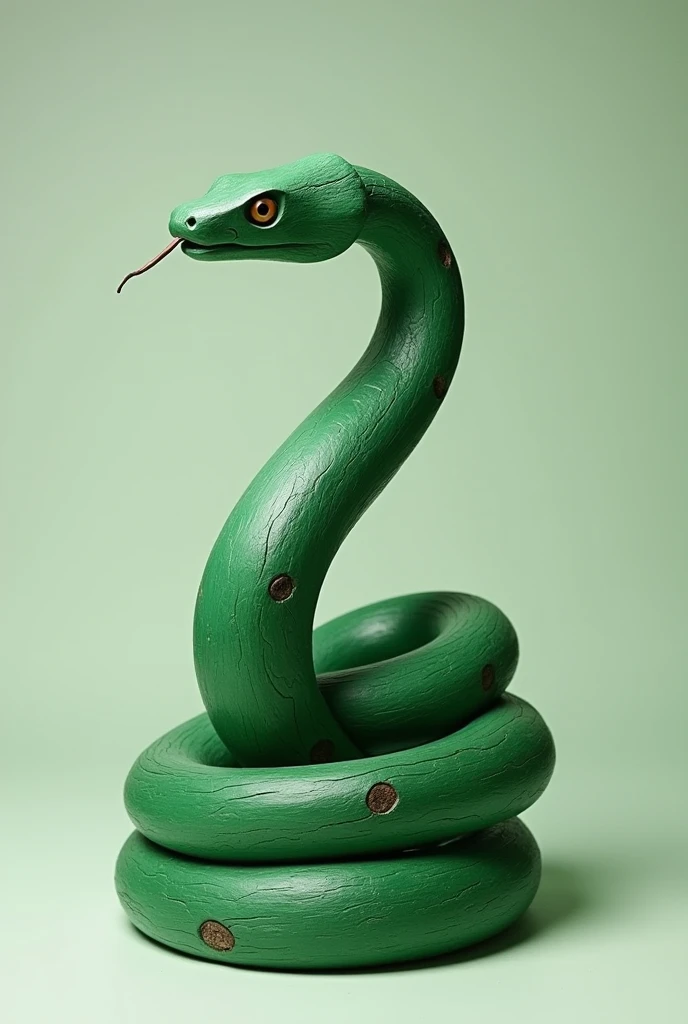 Green wooden snake - SeaArt AI