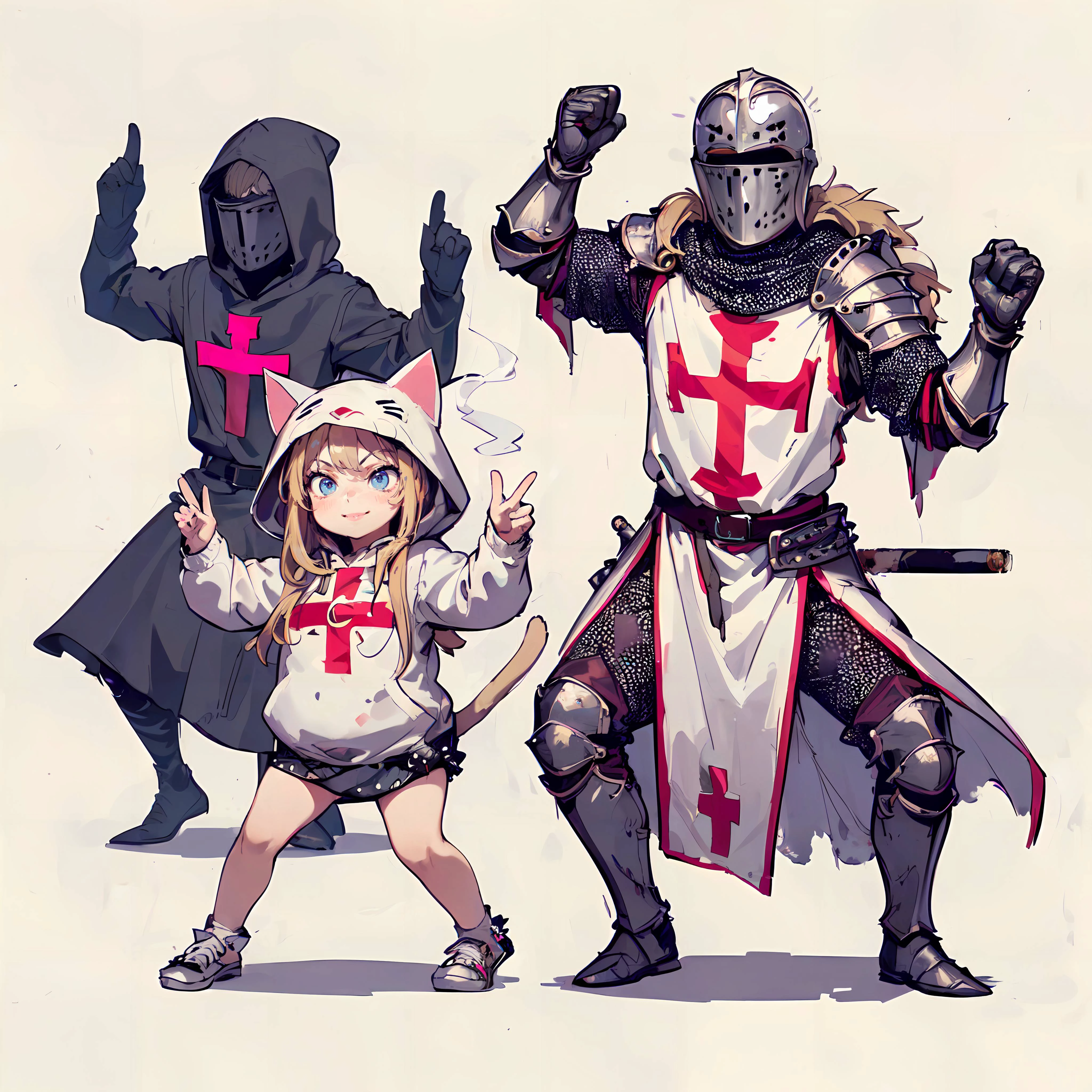 George & Harry with 花子