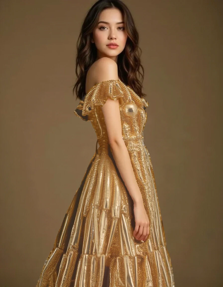 SeaArt AI | Flux Gold Intricate Outfit