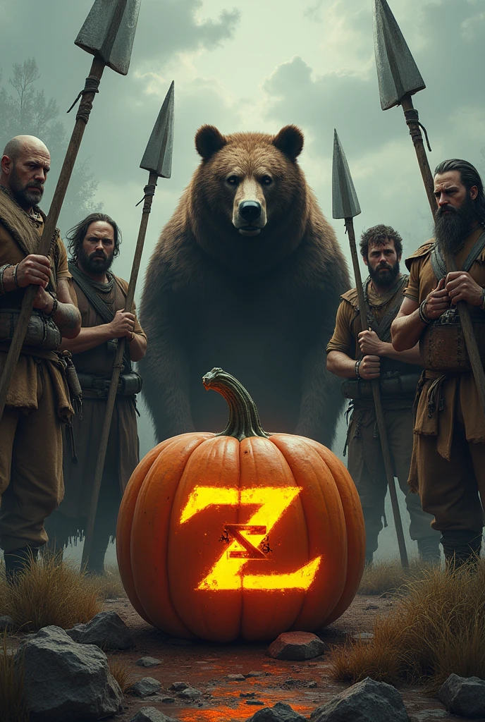 Ok I want it to be survival type that there are men with spears and ...