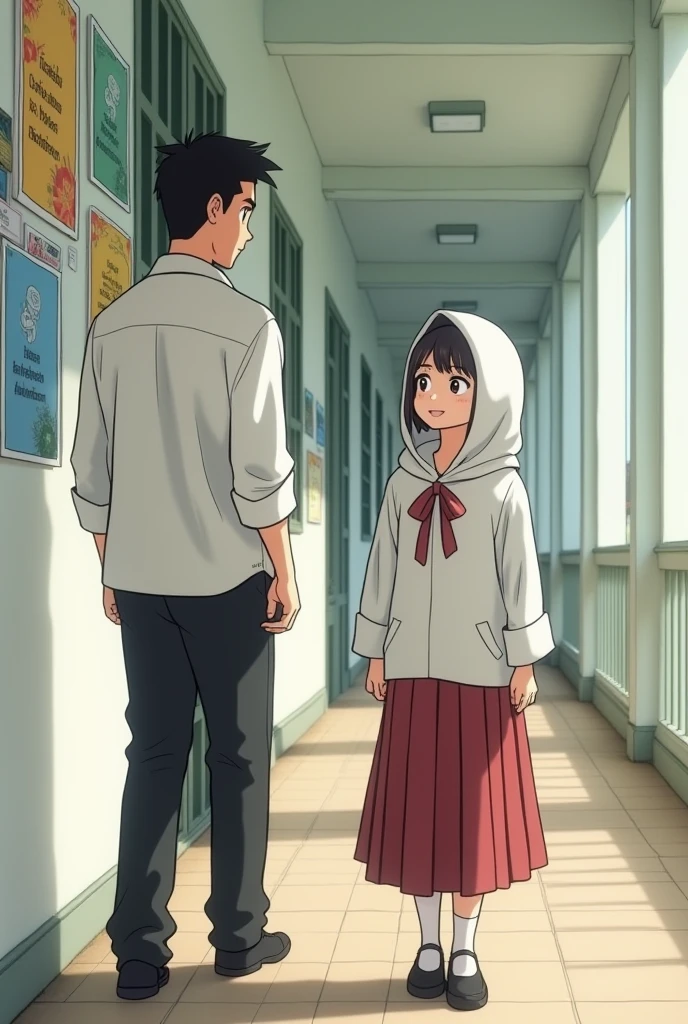 Character: Dhila dan Ustadz Amir . background: The boarding school ...