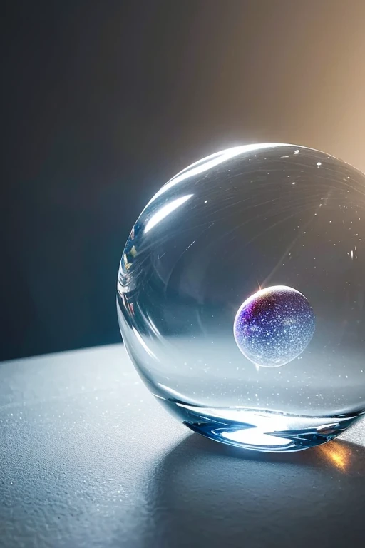 A stunning crystal sphere with intricate fractal patterns expanding ...