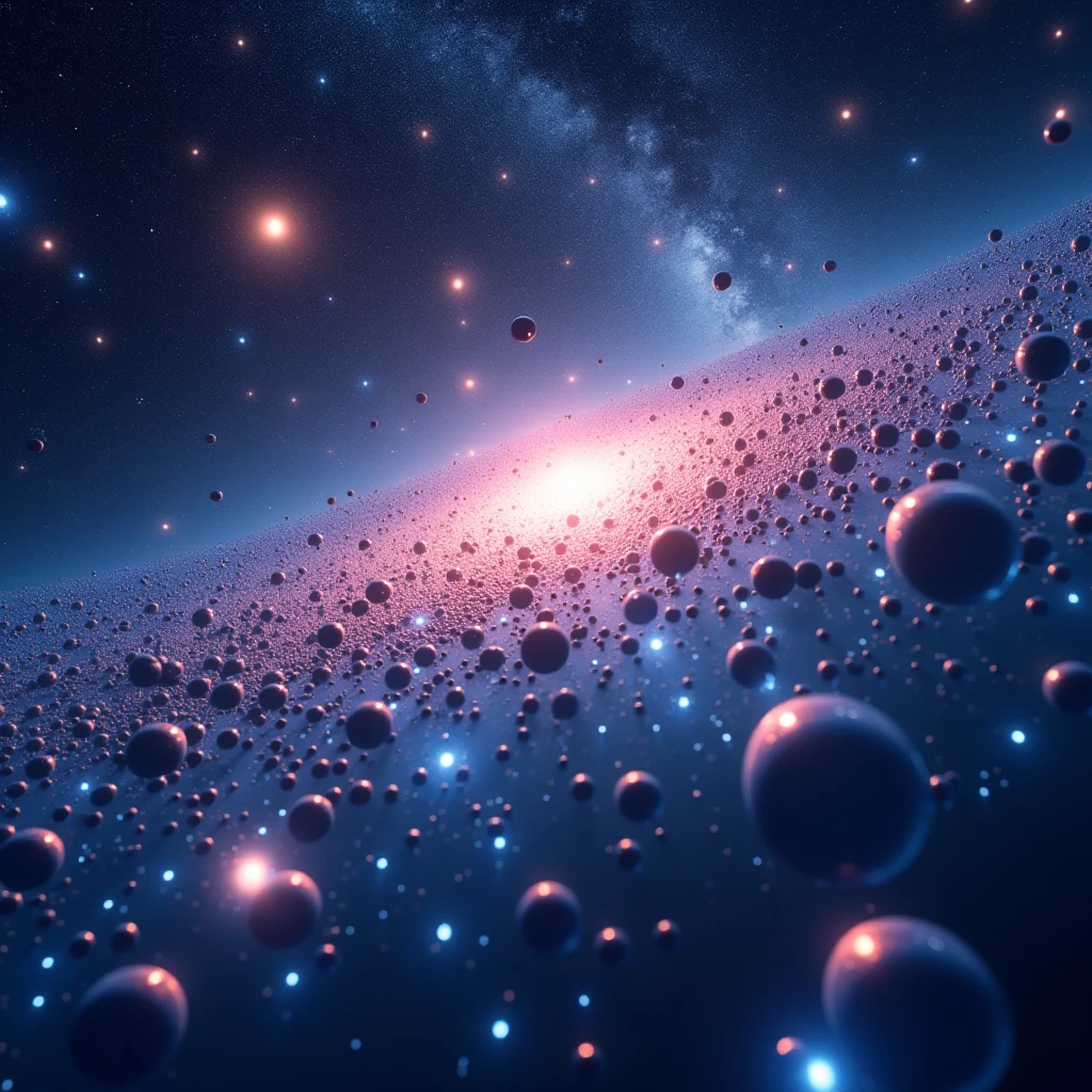 View of an immense universe of countless bubbles with floating galaxies ...