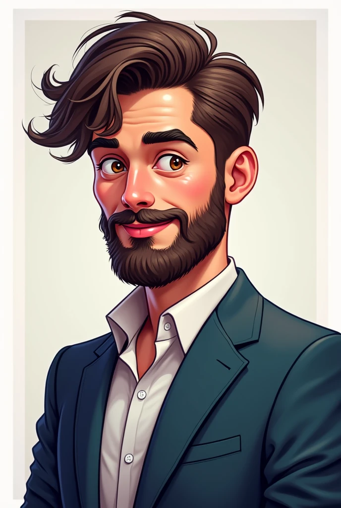 Profile photo of a male content creator in a young suit in a cartoon ...
