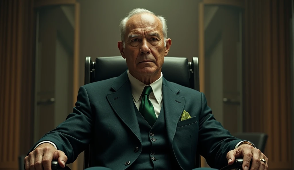 Create a realistic image of Professor Charles Xavier , the leader of ...