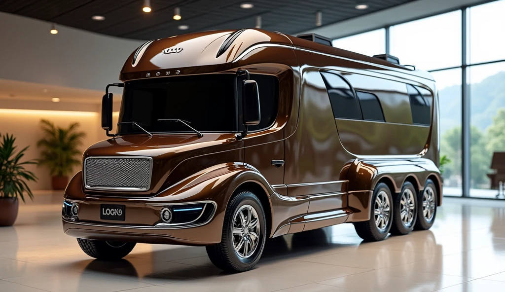 "An ultra-detailed 3D render of a modern 4x4 Volvo Motorhome truck with ...