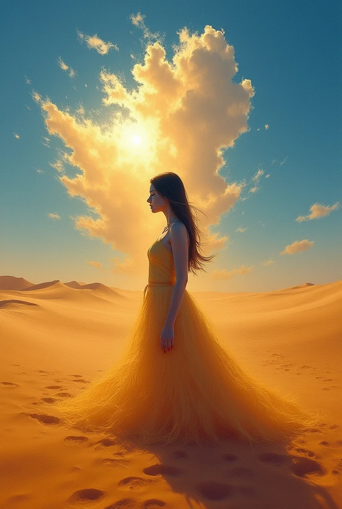 " Surrealist and impressionist painting that captures the moment when ...