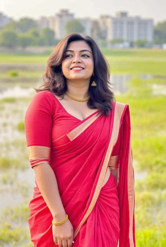 Photo of kerala mallu reshma in outdoor kerala.Reshma is curvy chubby ...