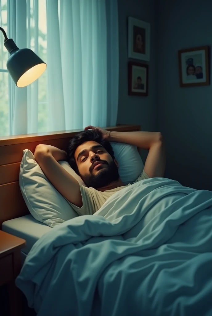 Morning Alarm Scene Describe Rahul lying in bed as the alarm rings ...