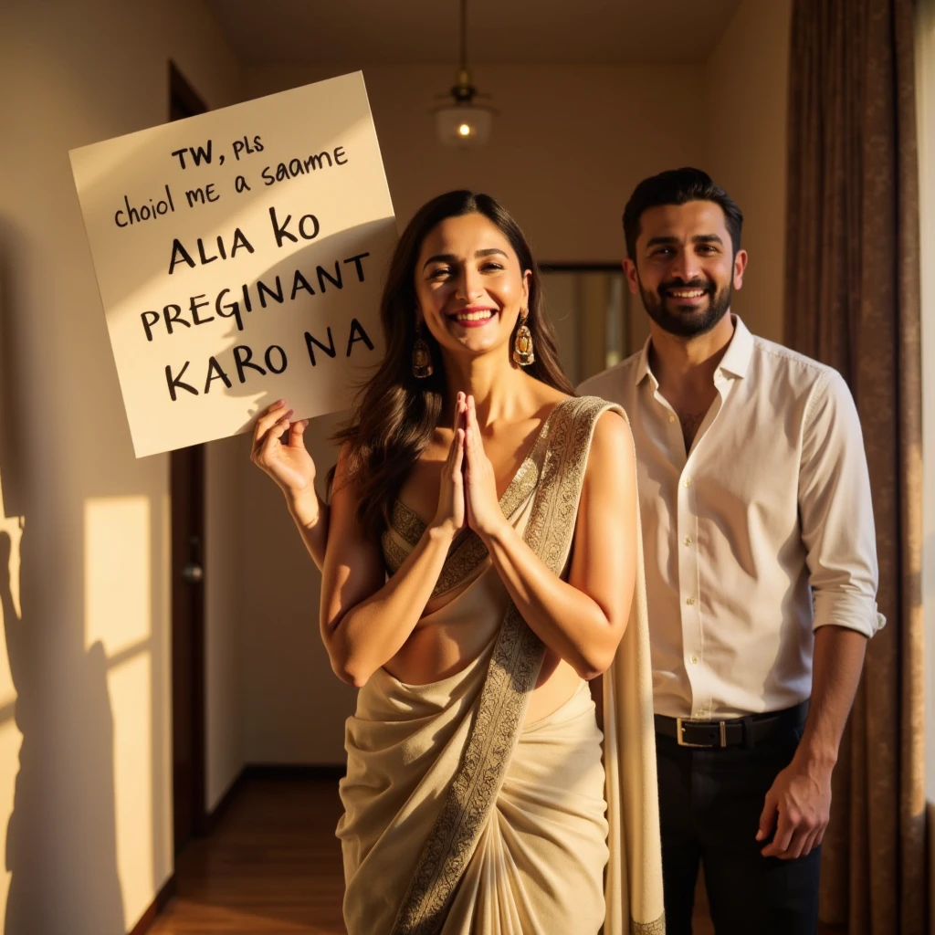 'In a luxurious Delhi house bedroom, Alia stands bathed in the morning ...