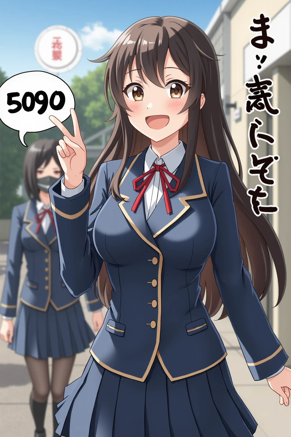 " Japanese high school girl in a long-sleeved uniform, NVIDIA RTX 4090 ...