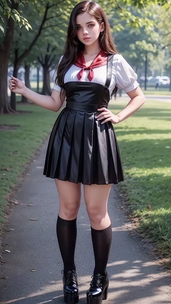 ((full body)), ((fitted curvy figure , cute beautiful teenage ...