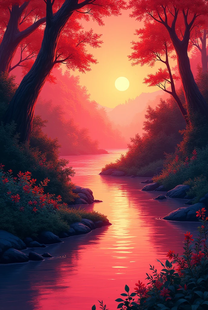 Red river png - SeaArt AI