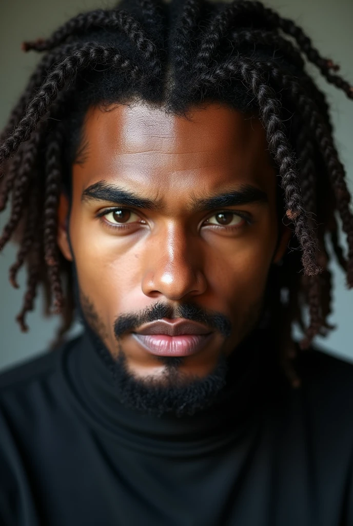 A handsome Dominican man with a strong, chiseled face with a prominent ...