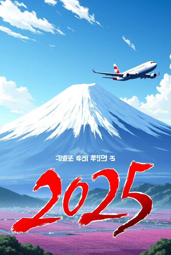 Poster, new year, write "HAPPY NEW YEAR" and "2025" in calligraphy ...