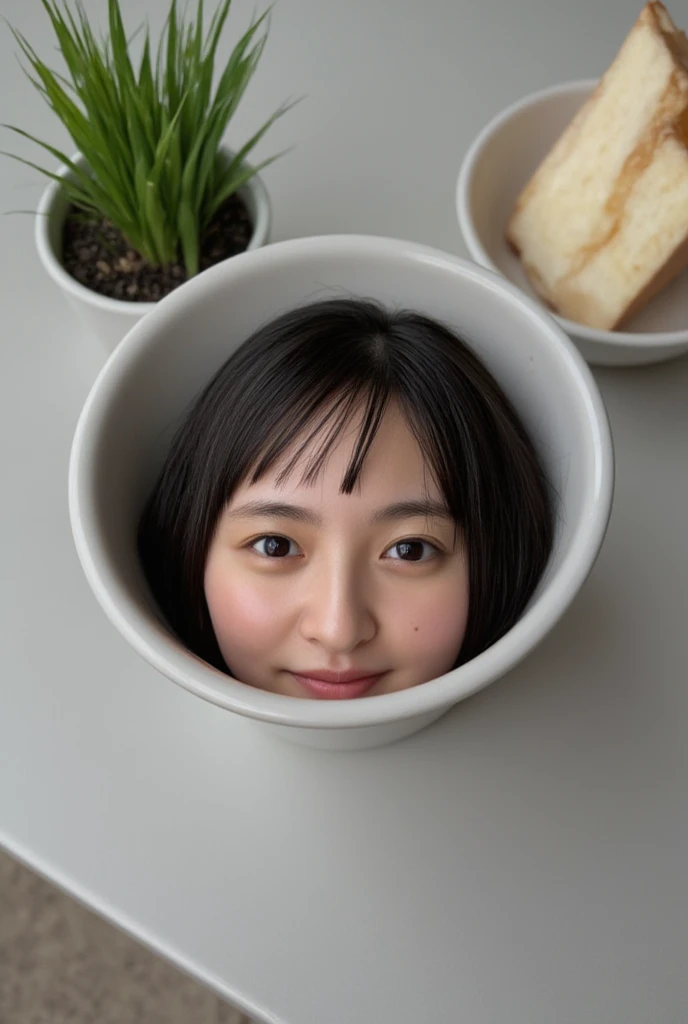 (The high resolution photograph of a young Japanese woman's disembodied ...