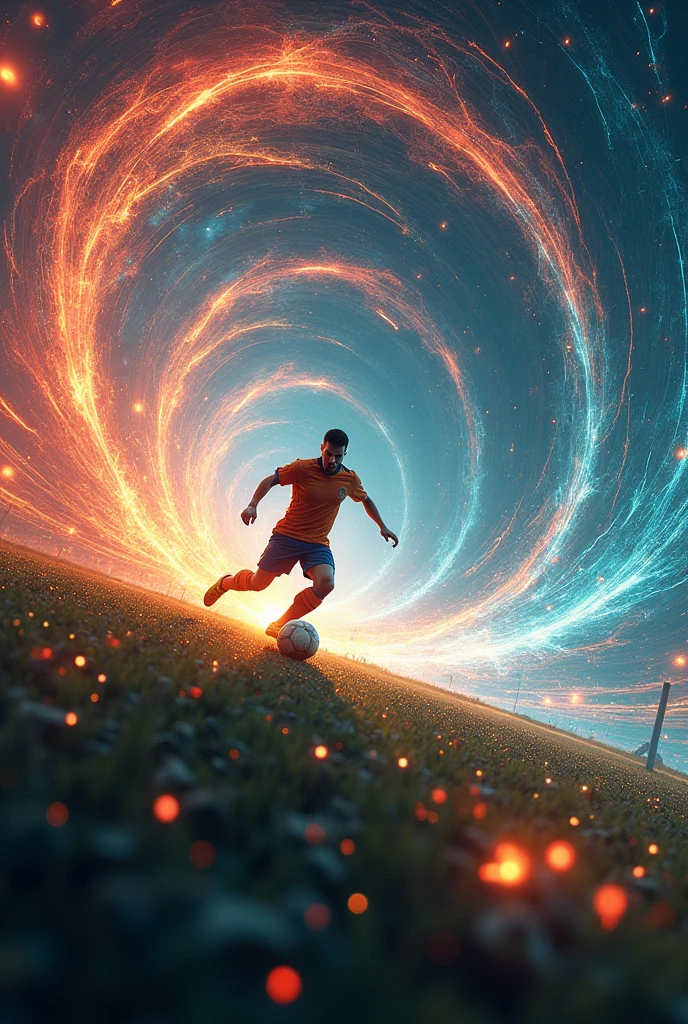 Vortex fusion with soccer - SeaArt AI