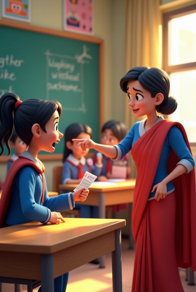 Superman and Batman in lego art, nightSetting: The classroom is bright ...