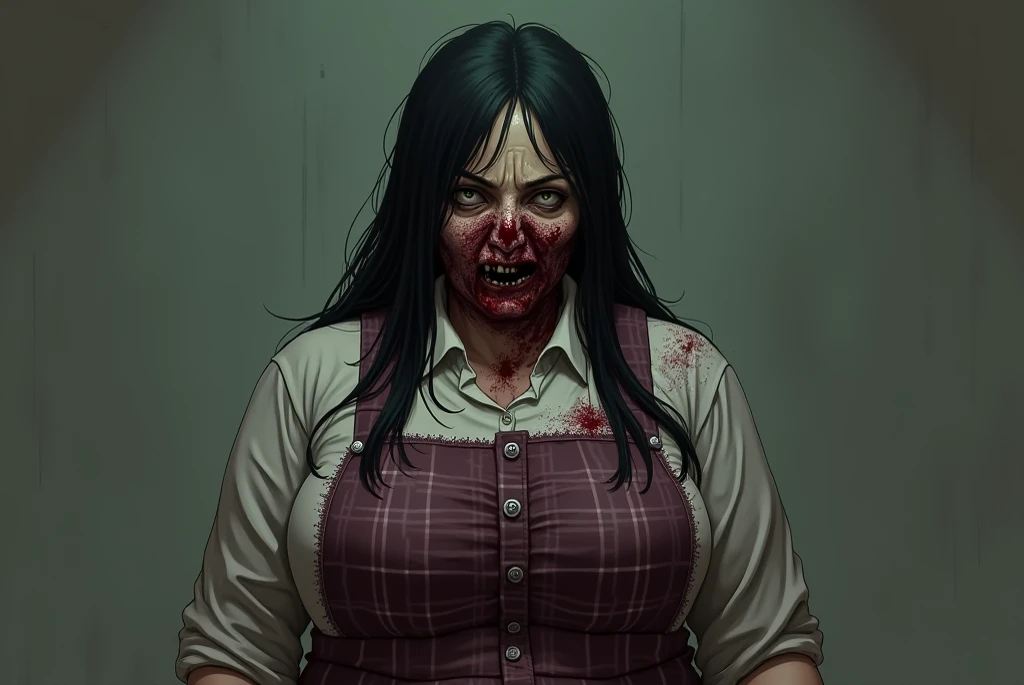 Mom is a tall, fat woman , with long dark hair that cascades around her ...