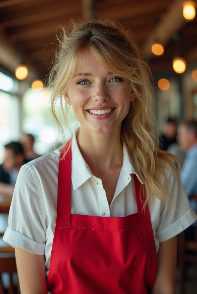 Taylor swift working waitress, wearing an Italian restaurant waitress ...