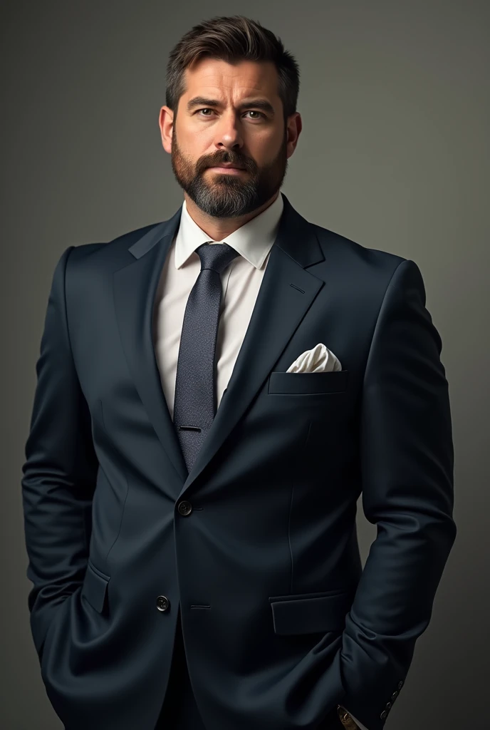 Draw me a picture of a short guy wearing a men's suit - SeaArt AI