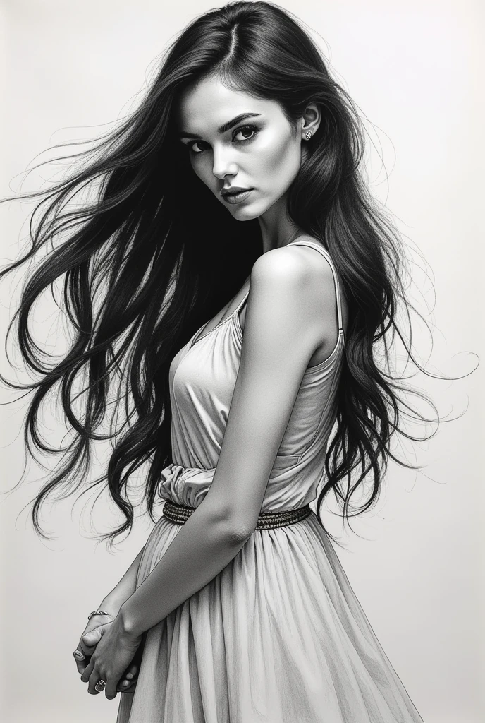 (high quality, super detailed, photorealistic, pen and ink painting ...