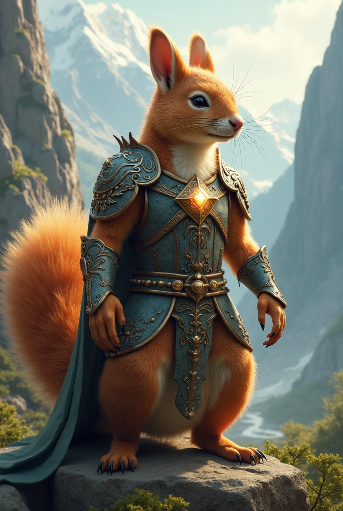 Nordic Squirrel Ratatoskr Dragon King Light Armor With Jewel On ...