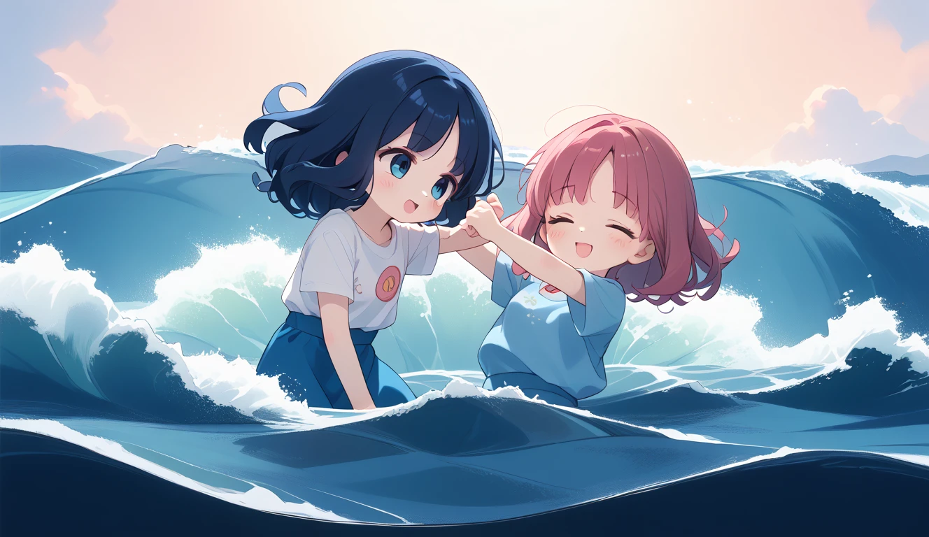 Sally and Sam, the smallest two, Played hide-and-seek in the coral blue ...