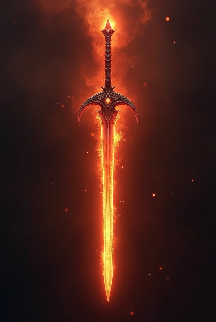 Longsword, fantasy weapon, blazing sun design, intricate detailing ...