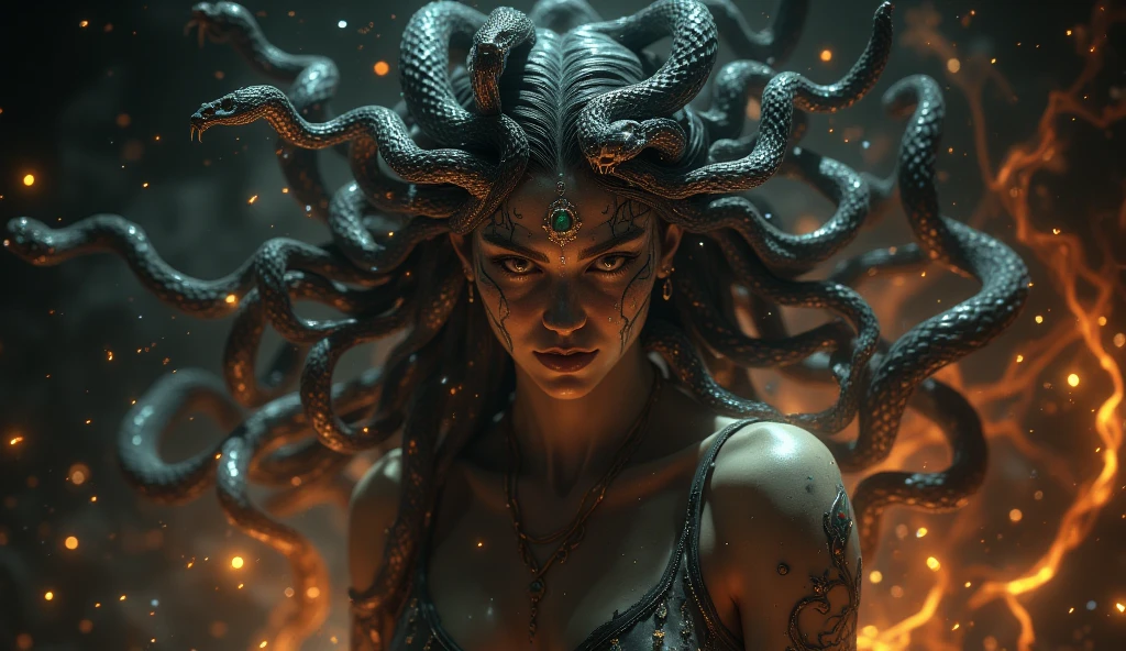 " Full body representation of Medusa , hyper-realistic, similar to ...