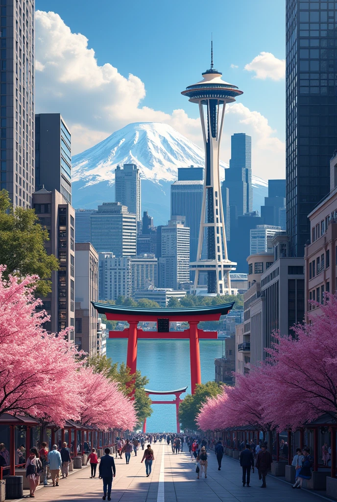 Seattle plus Tokyo - SeaArt AI
