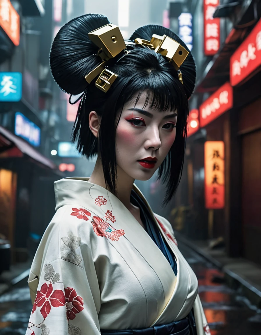 ((android:1.5) Geisha from film ghost in shell:1.5) cyborg parts ...
