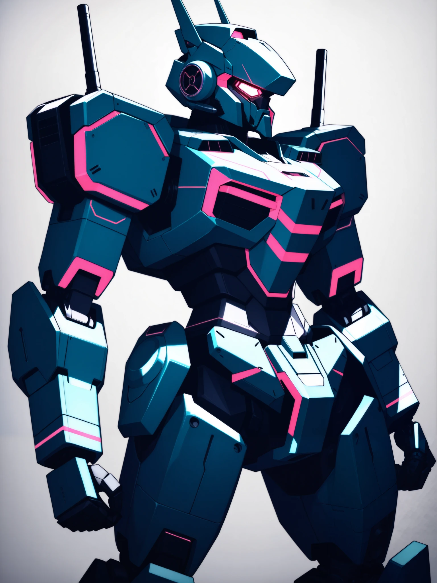 Cyber-punk style, bright neon mecha, bioluminescent, intricate details ...