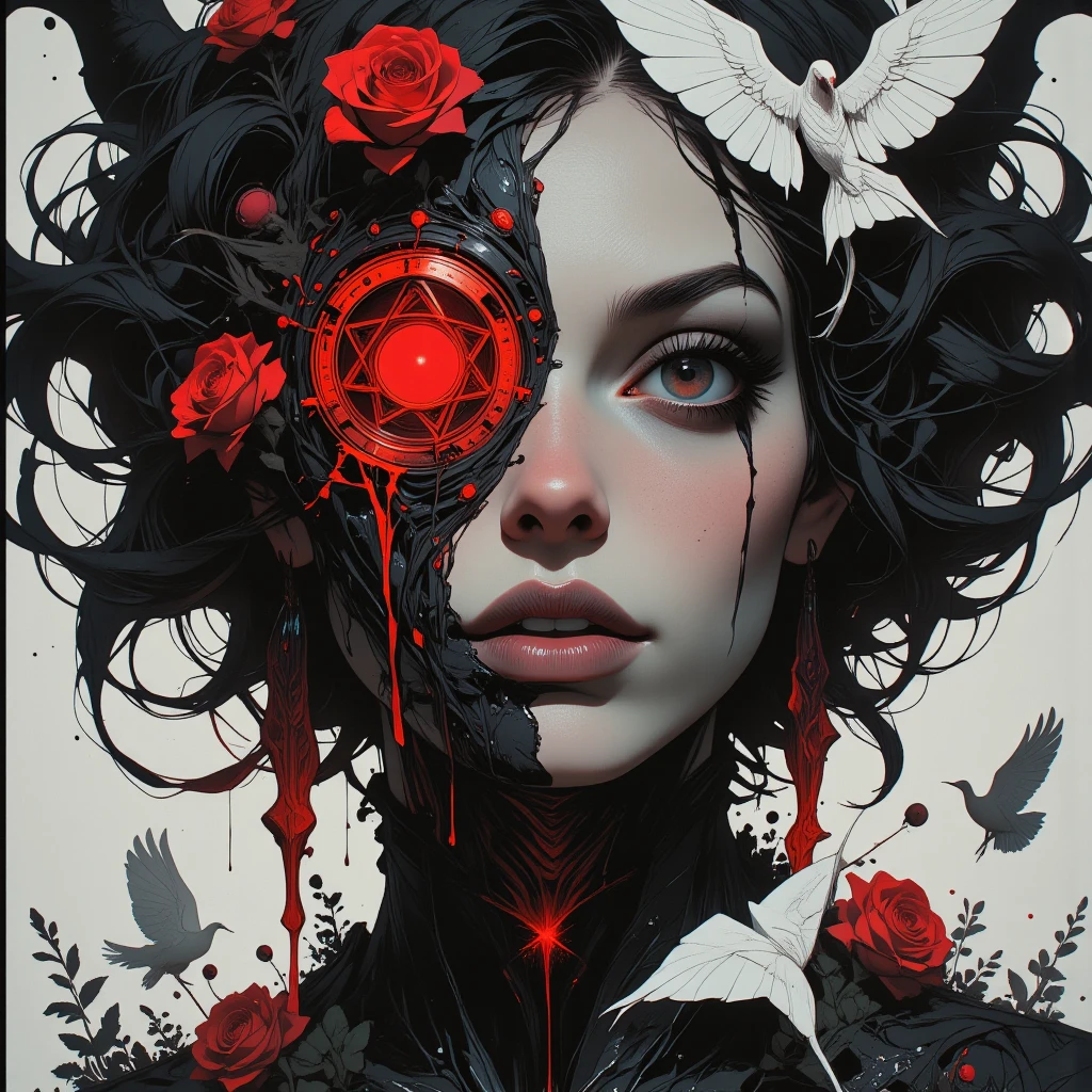 the crazy woman who is a monster said 「let me see you」grey、black ...