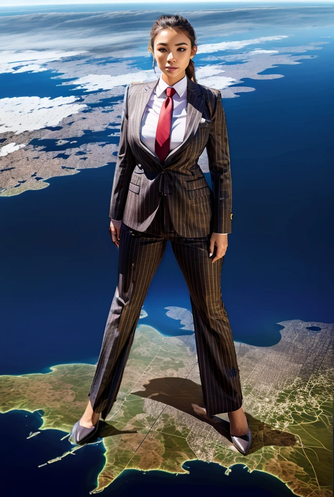 Giga Giantess art 1:4, two highly detailed giga giantess, ginger hair ...